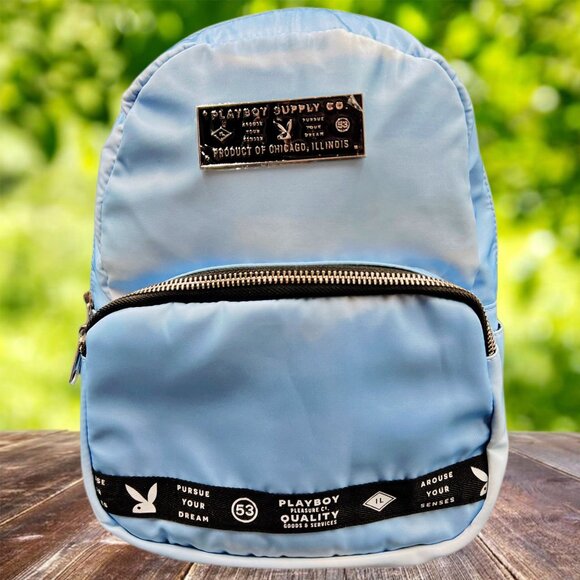 PLAYBOY | Bags | Playboy Mini Backpack Blue Arouse Your Senses Pursue ...